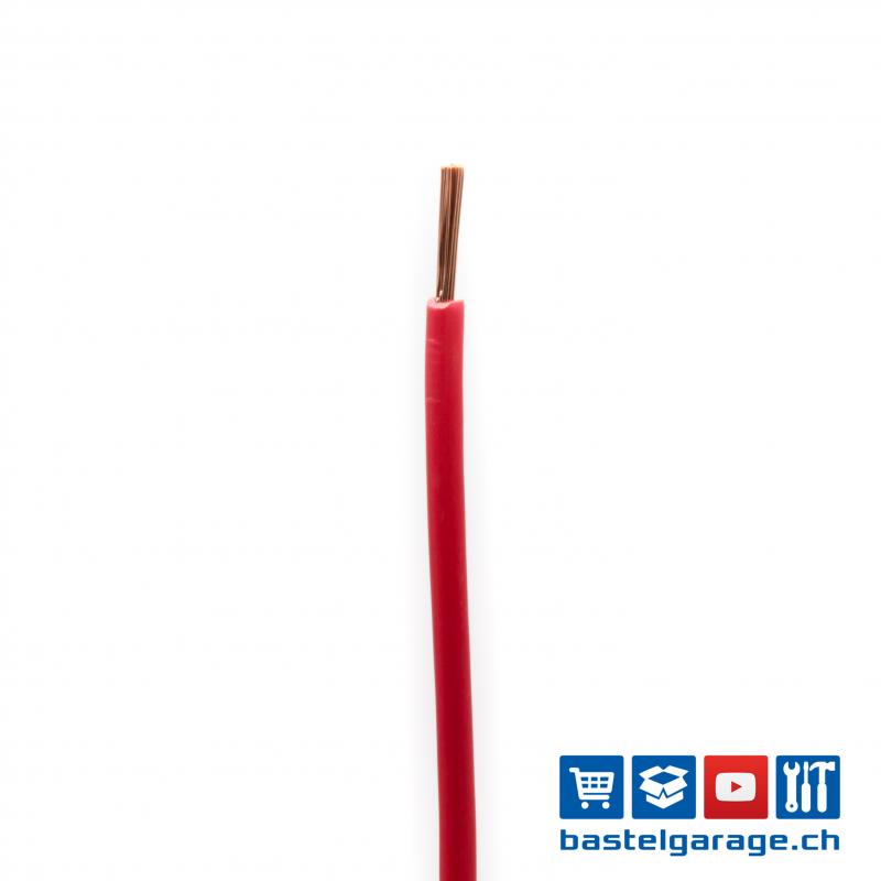 Litze 1.5mm² 16AWG Rot Halogenfrei - Bastelgarage Elektronik Online Shop