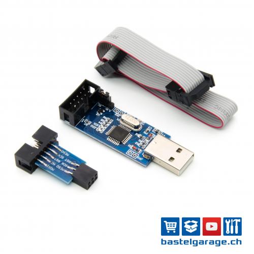 USBasp AVR Programmer USB ISP mit Adapter Stecker - Bastelgarage ...