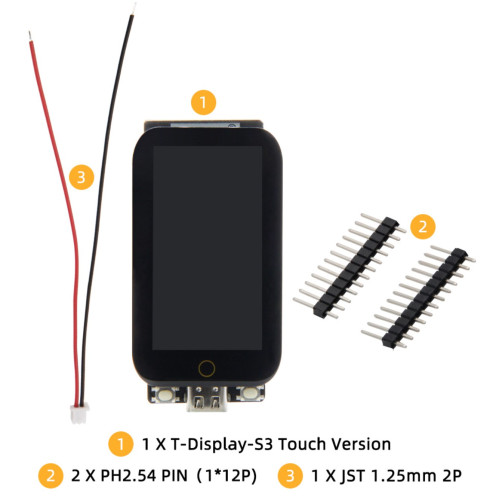 LilyGo T-Display-S3 Touch ESP32-S3 mit 1.9Inch Touchdisplay - Bastelgarage Elektronik Online Shop