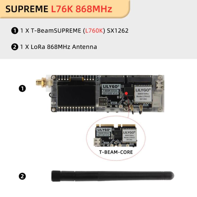 LilyGo T-Beam SUPREME Meshtastic ESP32-S3 868mhz Lora-Modul mit GPS ...