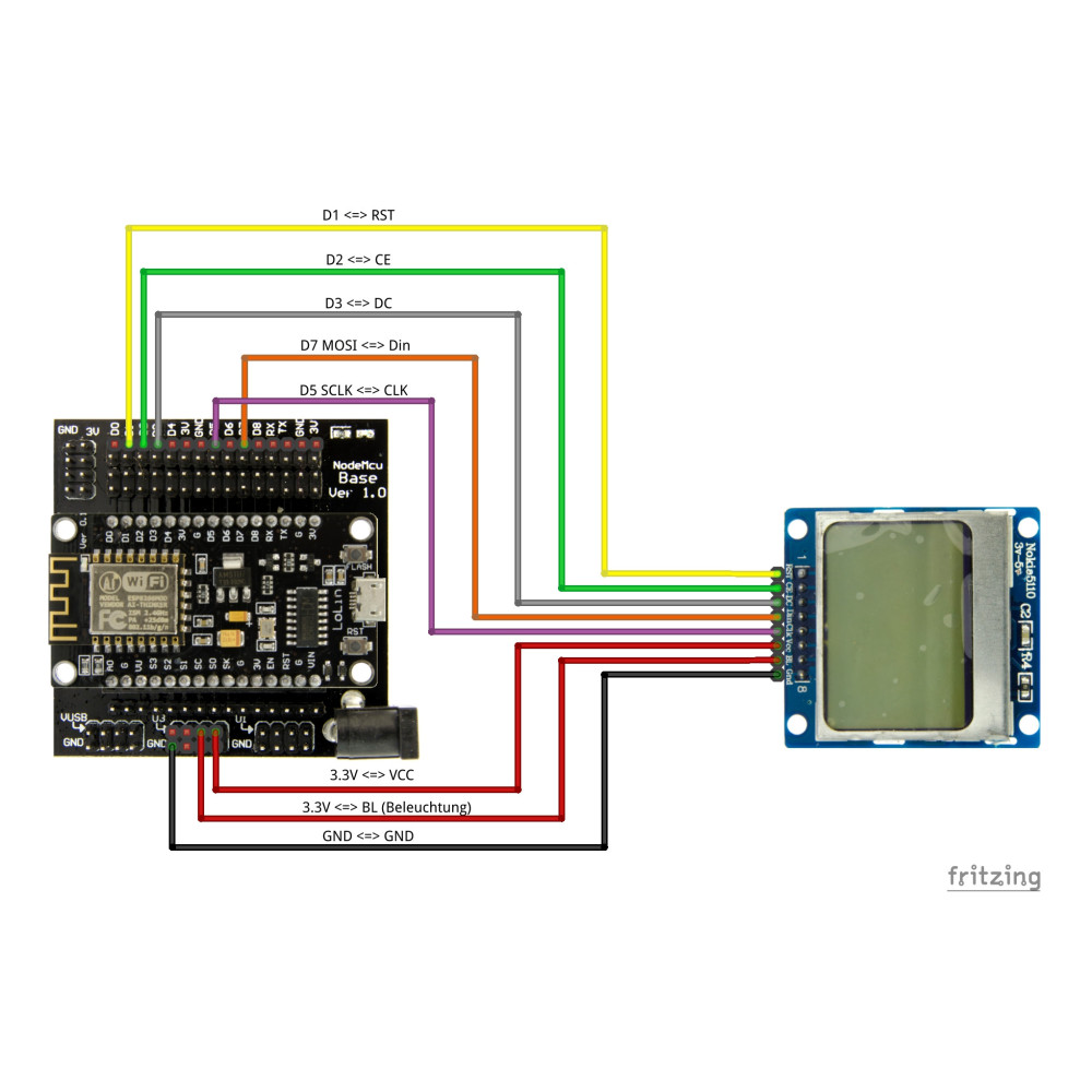 Nokia 5110 LCD Display 84x48 Pixels - Bastelgarage Electronics Online Store